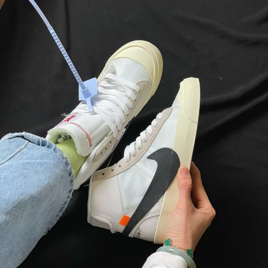 Off-White x Nike Blazer Mid "All Hallows Eve" Classic Mid-Top Sneakers ...