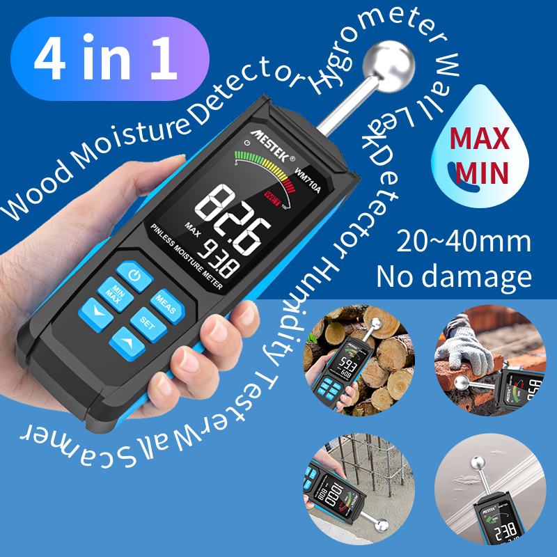Wood Moisture Detector Hygrometer Tester Digital Moisture Meter Wall ...