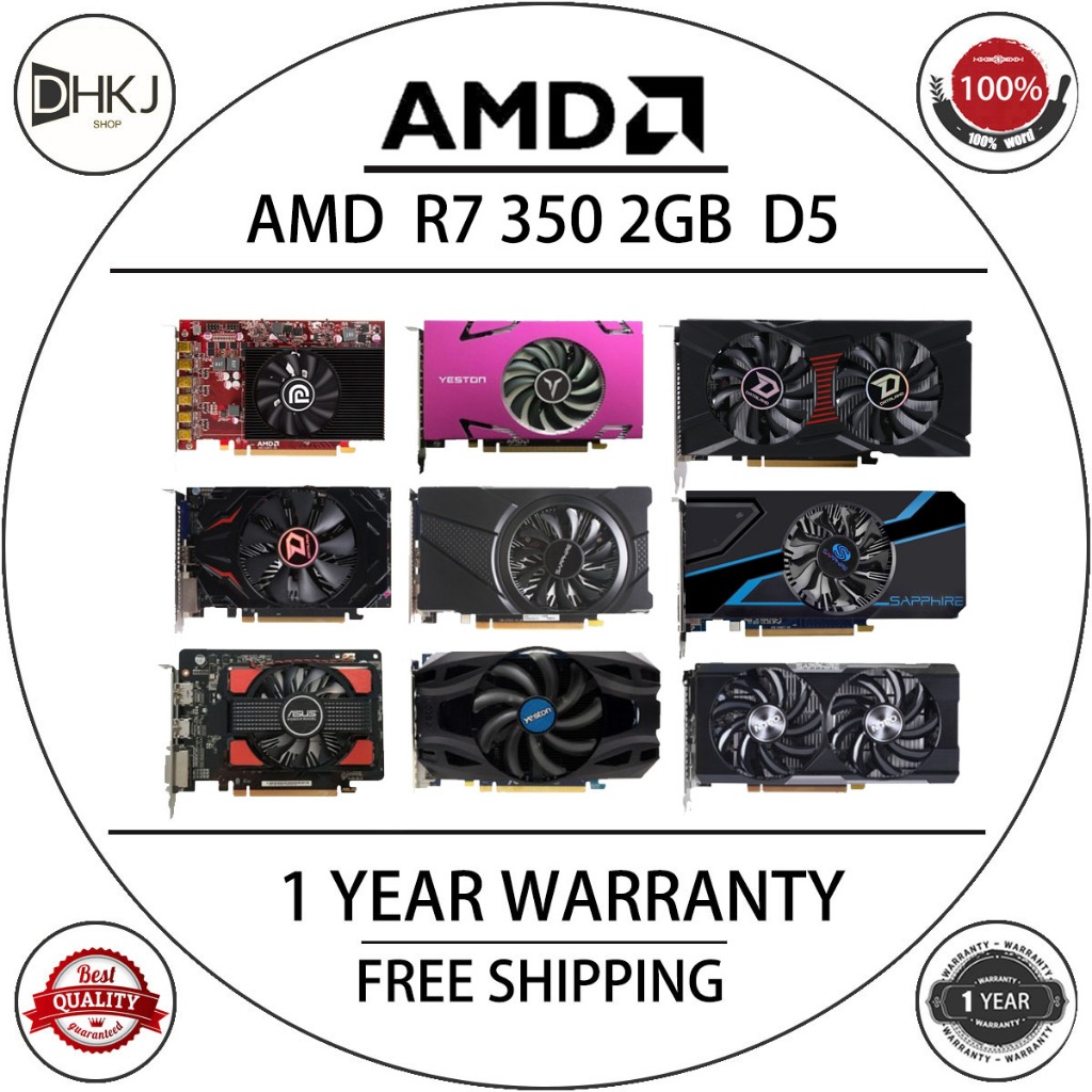 USED AMD R7 350 2GB (Random brand shipping) Graphics Card GPU AMD Video ...