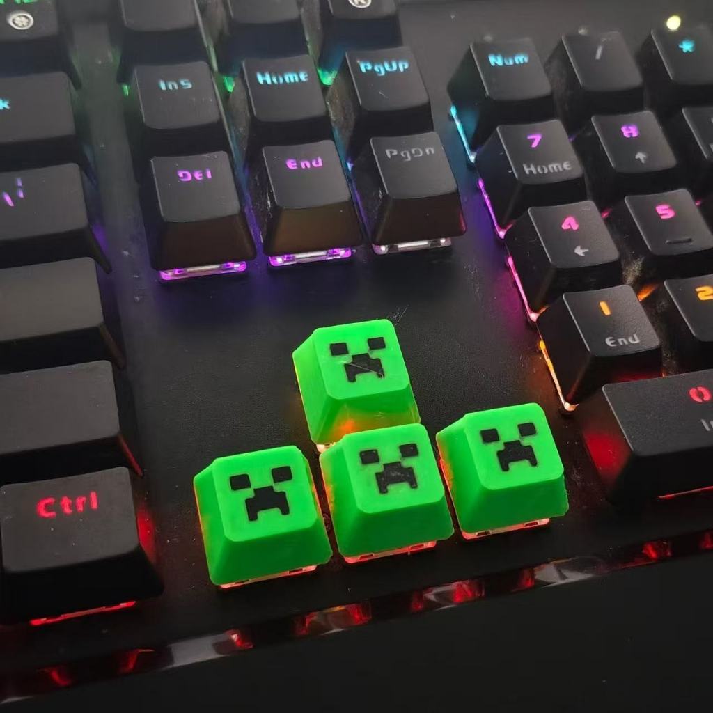 3D - Printed Keycaps: Minecraft Creeper 1U Keycaps. High - aesthetic ...