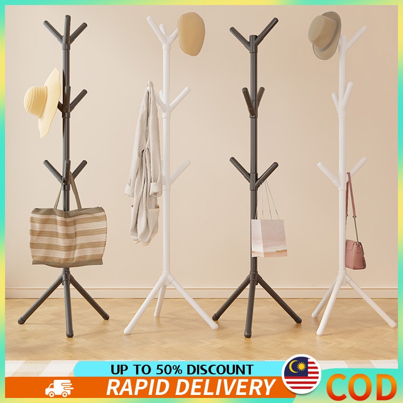 Original Solid Wood Coat Rack Triangle Tree-Shaped Clothes Rack Bedroom ...