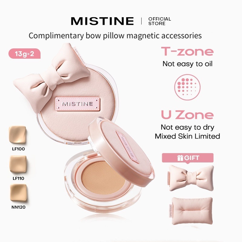 MISTINE Freedom Limited Air Cushion BB Cream Dry Skin Mixed Oil Skin Concealer Oil Control 13g*2 ...