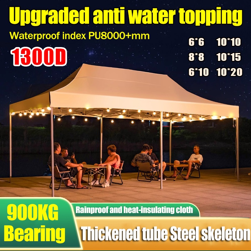 6x6 8x8 6x10 10x15 10x20Ft waterproof canopy khemah khemahcamping 6x6 ...