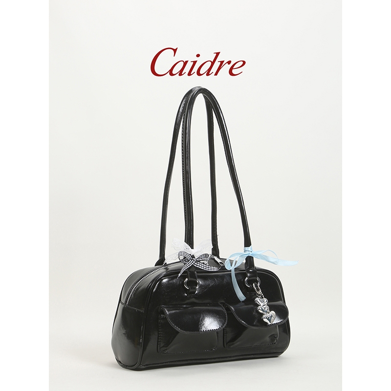 Caidre Korean Niche Boston Pillow Bag Portable Bowling Tote Bag ...