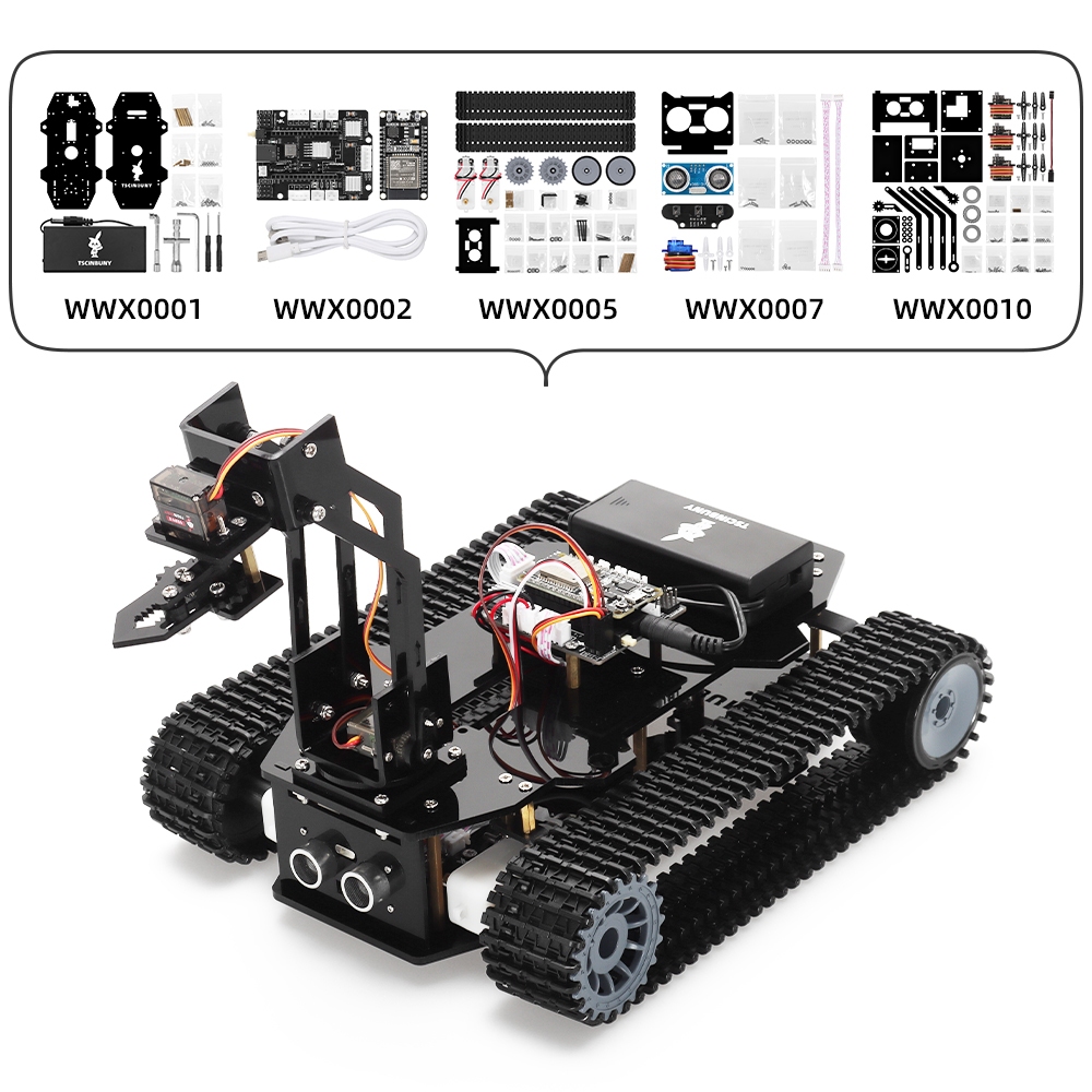 Tscinbuny Random Combination Kit Track Wheel ESP32 WROOM32 Development Board Robotic Arm ...