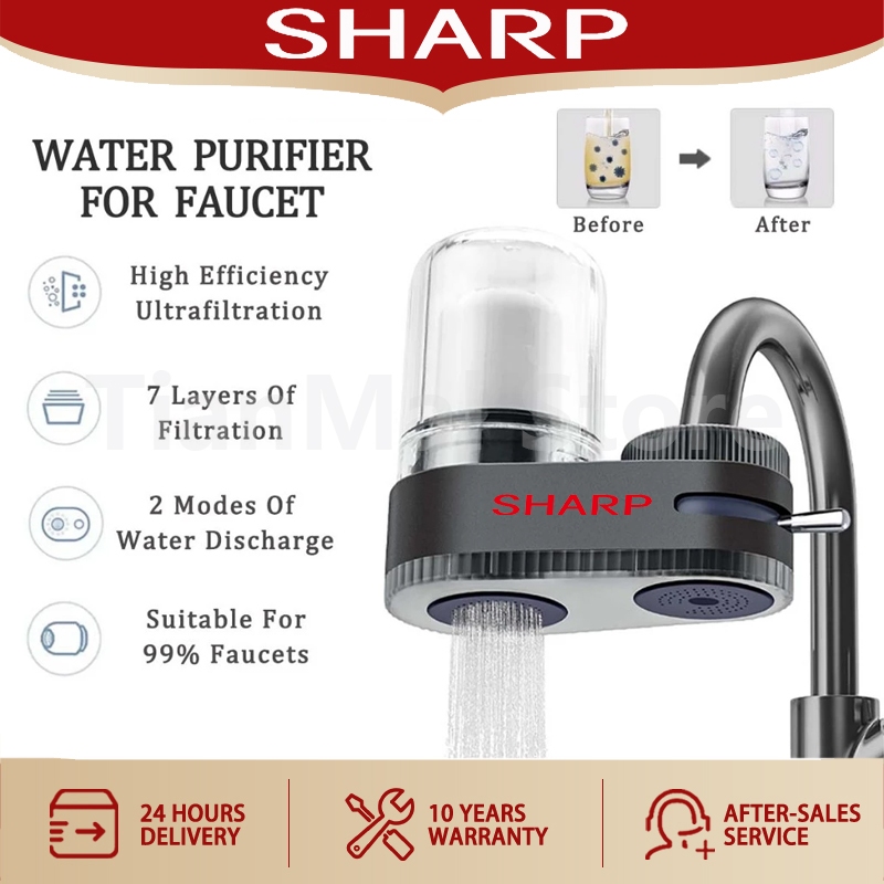 【24-hour delivery】Sharp Faucet Water Purifier Universal Kitchen Faucet ...