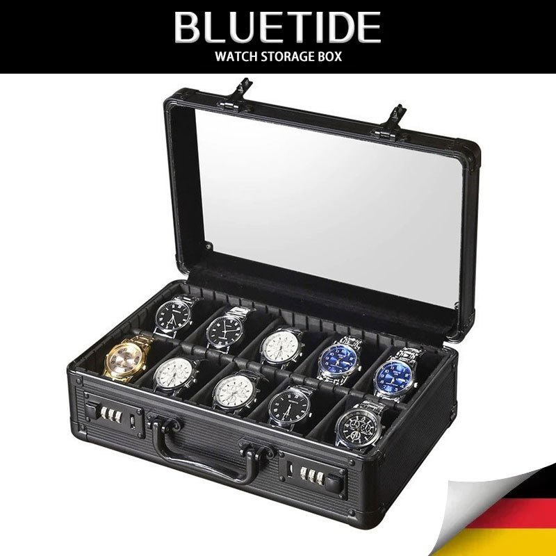Transferable watch storage box luxury men's watch bag aluminum alloy ...