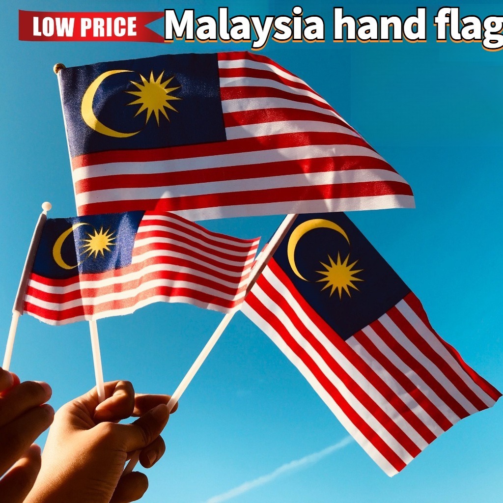 Malaysia hand Flag 14*28cm Malaysia Hand Waving Flags /Malaysia Welcome ...