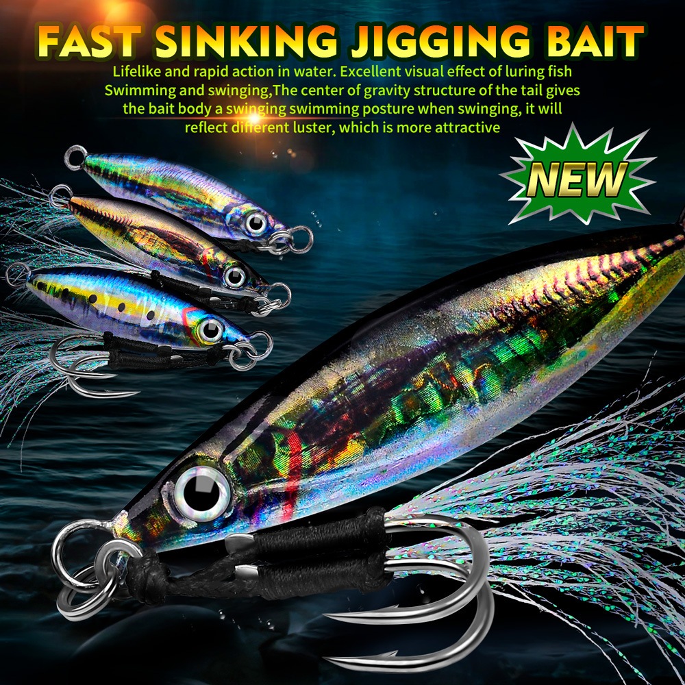 Iron Plate Long Casting Sinking 3D Printed Iron Plate JIG Leader Bass ...