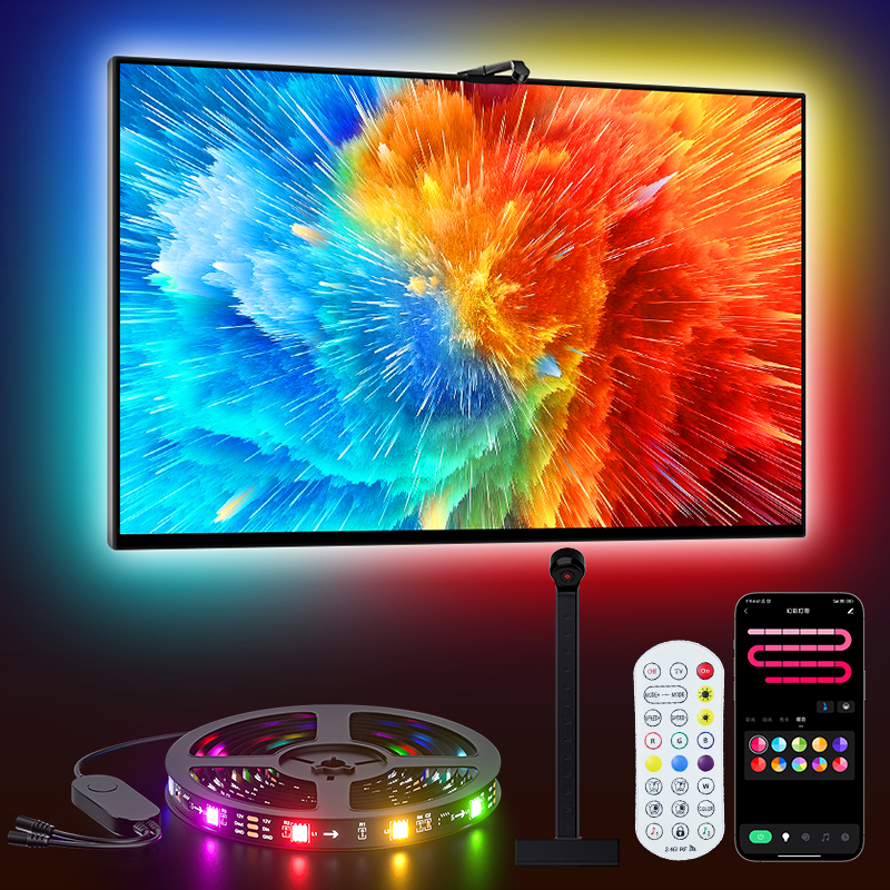 TV backlight LED Light Strip Screen Sync With TV/Computer Change ...