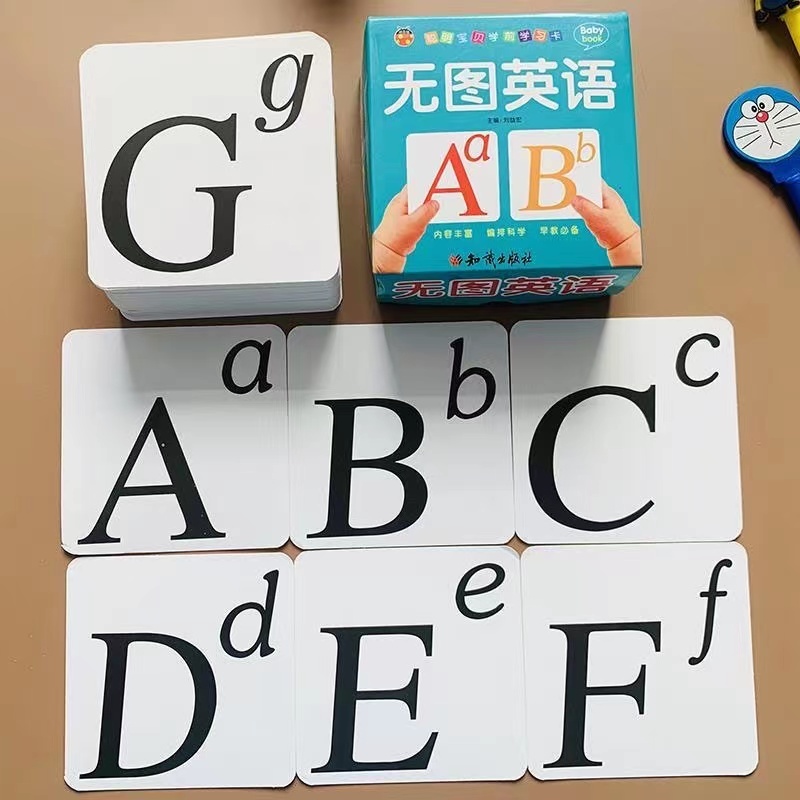 108pcs English Alphabet ABC Letters Flash Card Children Cognitive Card ...