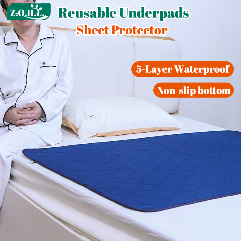 Zhenqinghuli Reusable Underpads Sheet Protector 5-Layer Waterproof ...