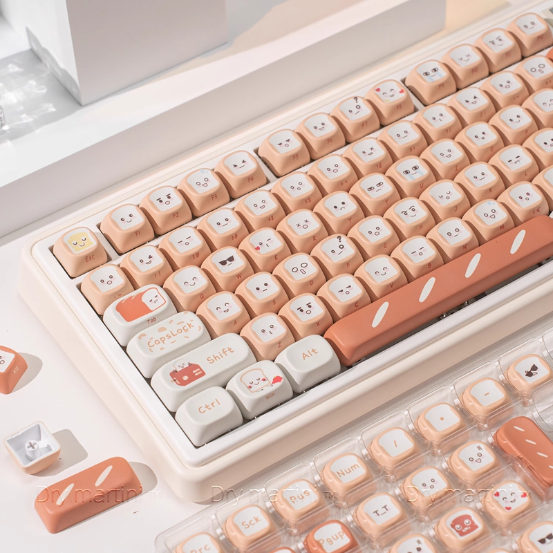 【Keycap Only】Toast Bread Keycap 134 Keys Side carving PBT Dye-sub MO ...
