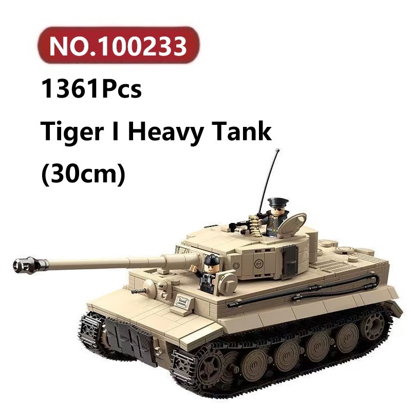 Tiger I Heavy Tanks WW2 Building Blocks 1361 Pcs QUANGUAN Tank Bricks ...