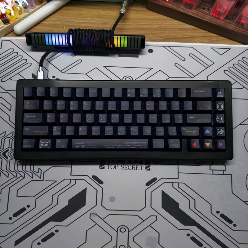 【Keycap Only】Black Programmer Keycap 130 Keys PBT Dye-sub Cherry ...