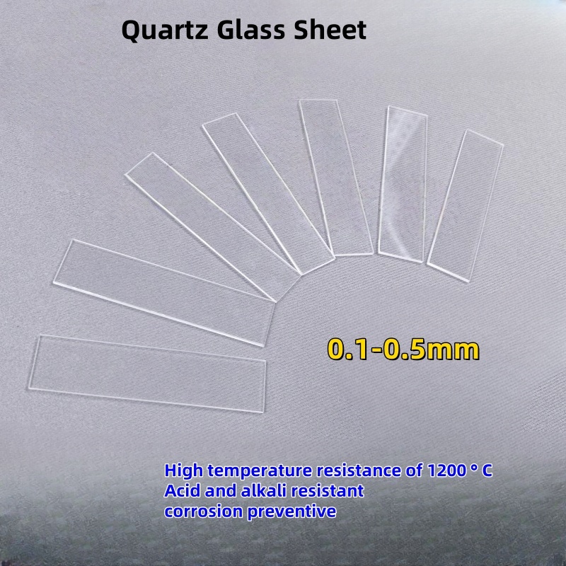 Ultra thin 0.2 square disc quartz glass slide with high temperature ...