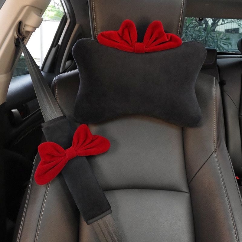 send from selangor! Red Bow Headrest Cute Backrest Pillow Cervical ...