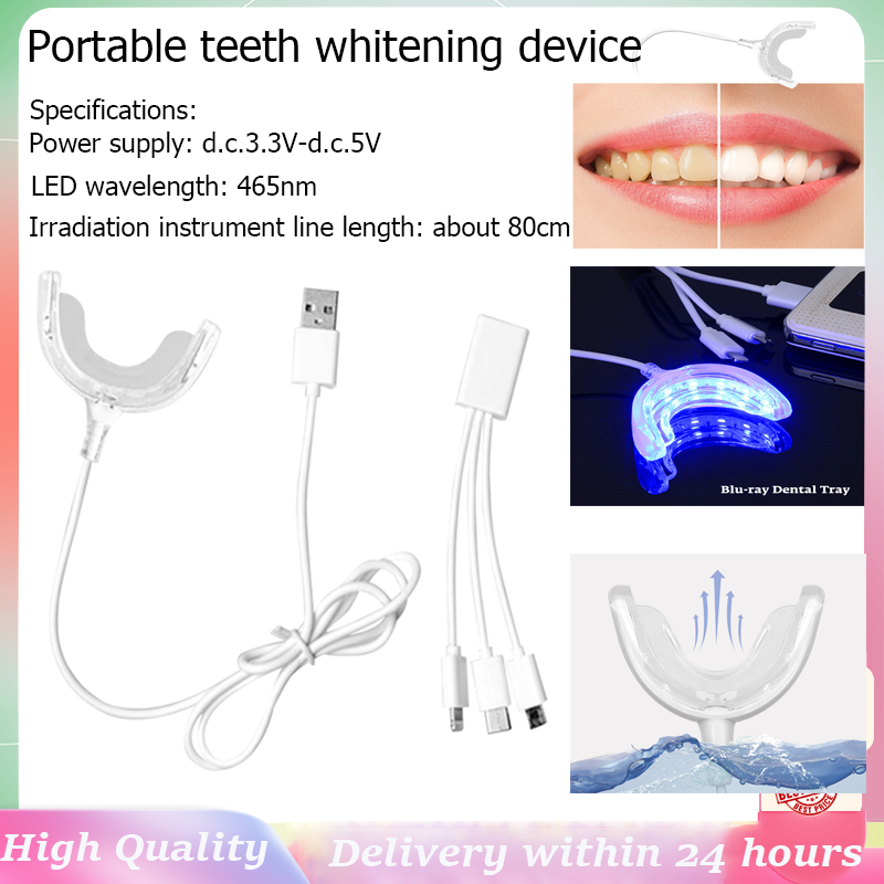 【Local delivery+COD】Smart LED Teeth Whitening Portable USB Charging Led ...