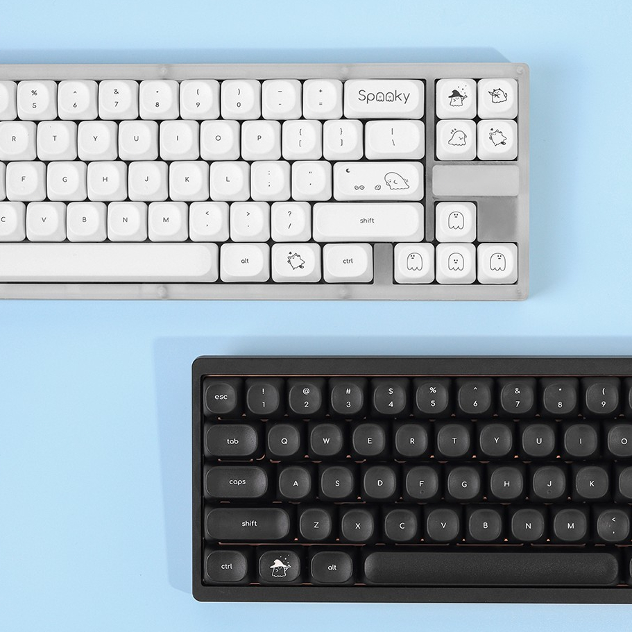 Spooky Keycap BOW WOB Minimalist Black White MOA profile 1.8mm ...