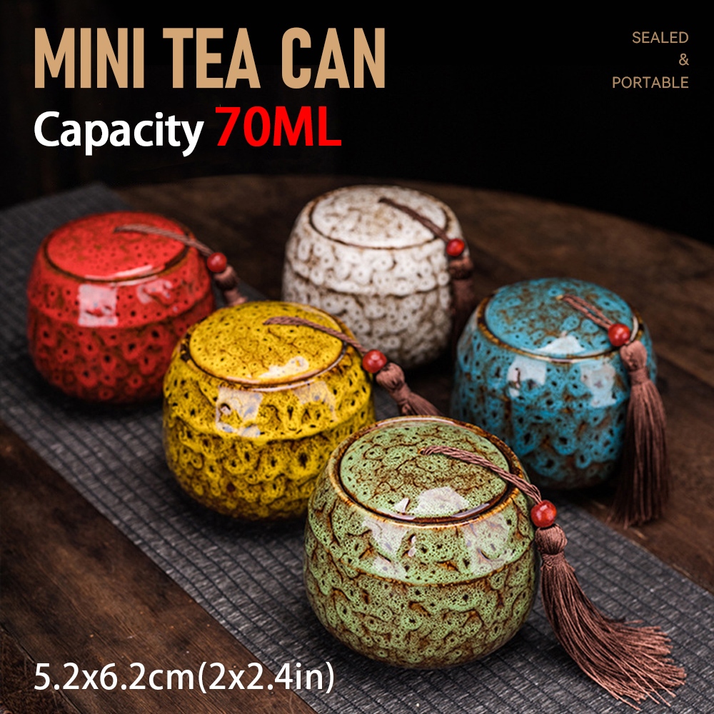 70ML Colorful Ceramic Canister Mini Memorial Pet Urn Sealed Canister ...