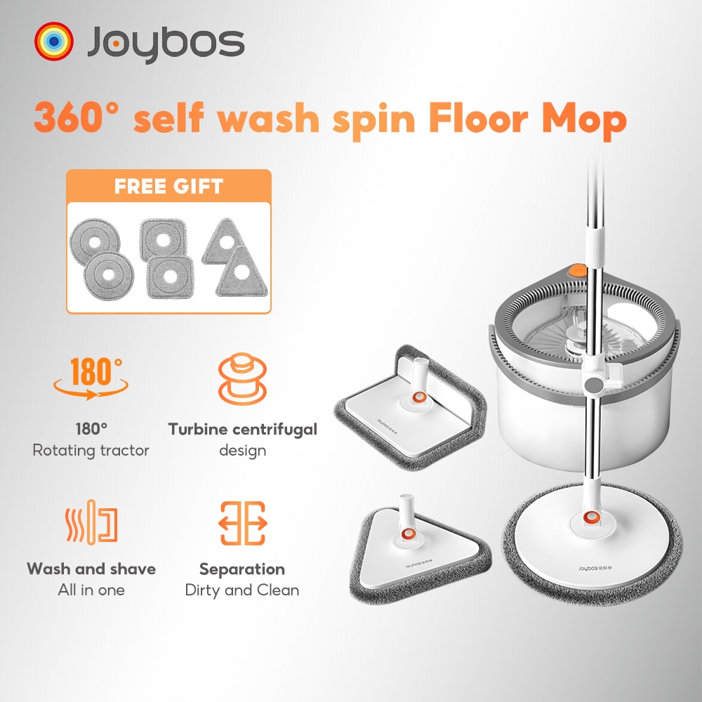 Joybos Self-cleaning spin mop bucket Automatic Magic Rotating Mop Lazy ...