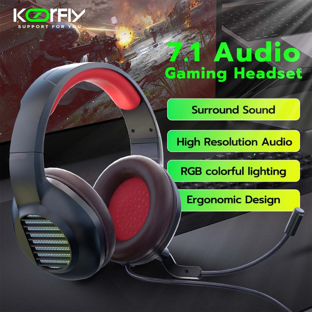 Koorfly KF-H1 Professional Game Headset 3.5MM 7.1 Surround Stereo Deep ...