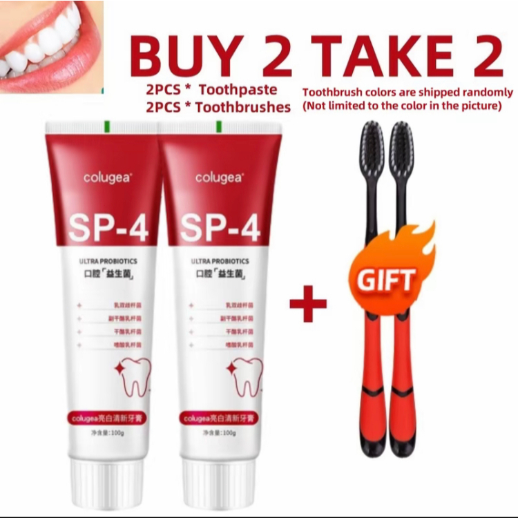 Probiotic Whitening Toothpaste SIP-4, Freshens Breath, Enhances Yellow ...
