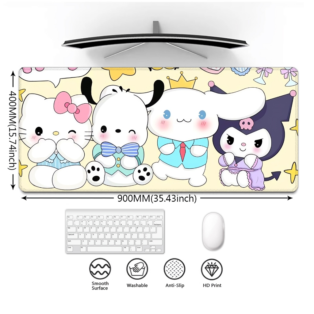 Mouse Pad Gaming Cute Cartoon Sanrio Characters Mousepad Large ...