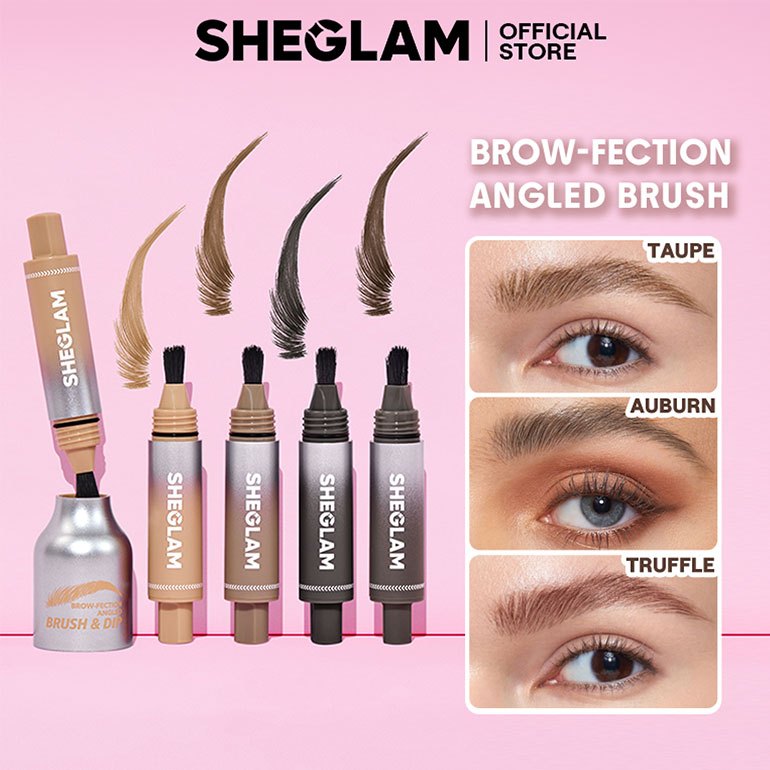 SHEGLAM Brow-Fection Angled Brush & Dip-Hair-Like Strokes Liquid ...