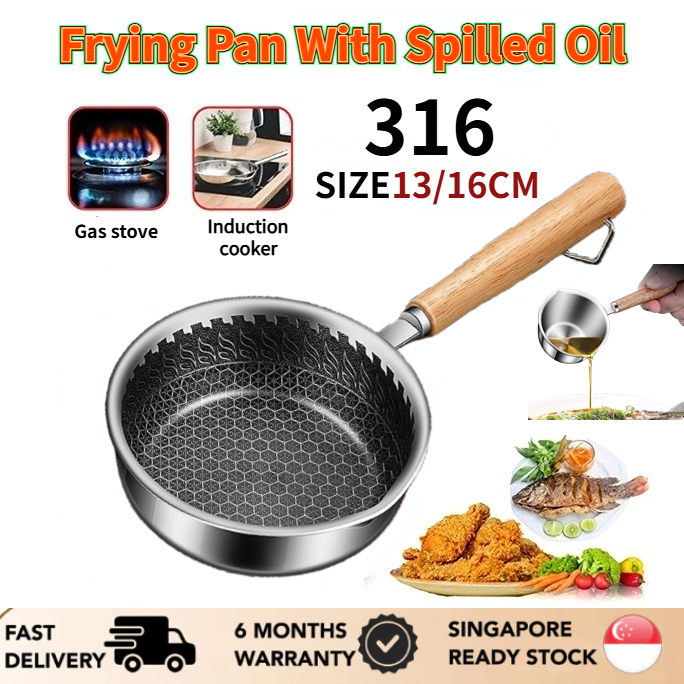 316 Stainless Steel Saucepan Sauce Pot Non-Stick Germany Honey Comb ...