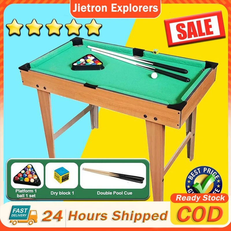 【Ready Stock】Mini billiard Table for Kids Wooden with Tall Feet Pool ...