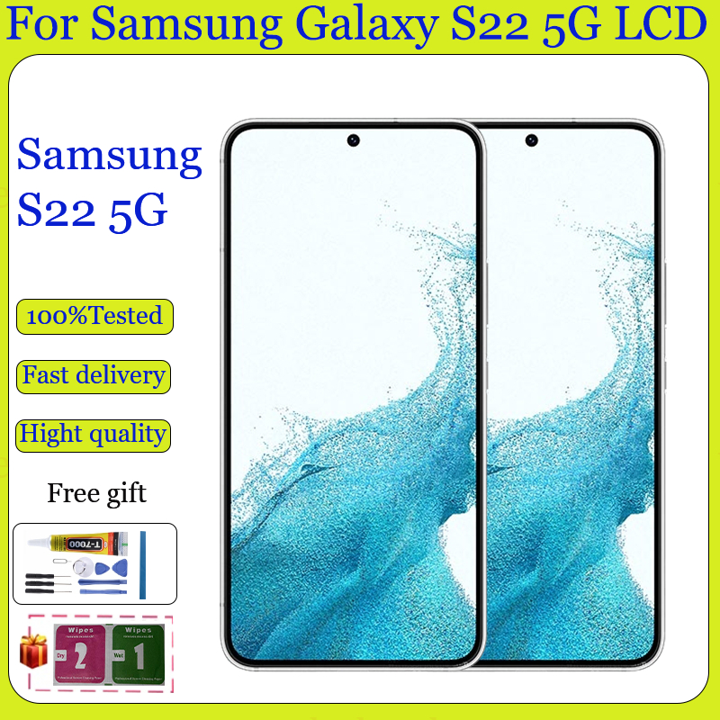 Original AMOLED Samsung Galaxy S22 5G LCD Display Touch Screen With ...