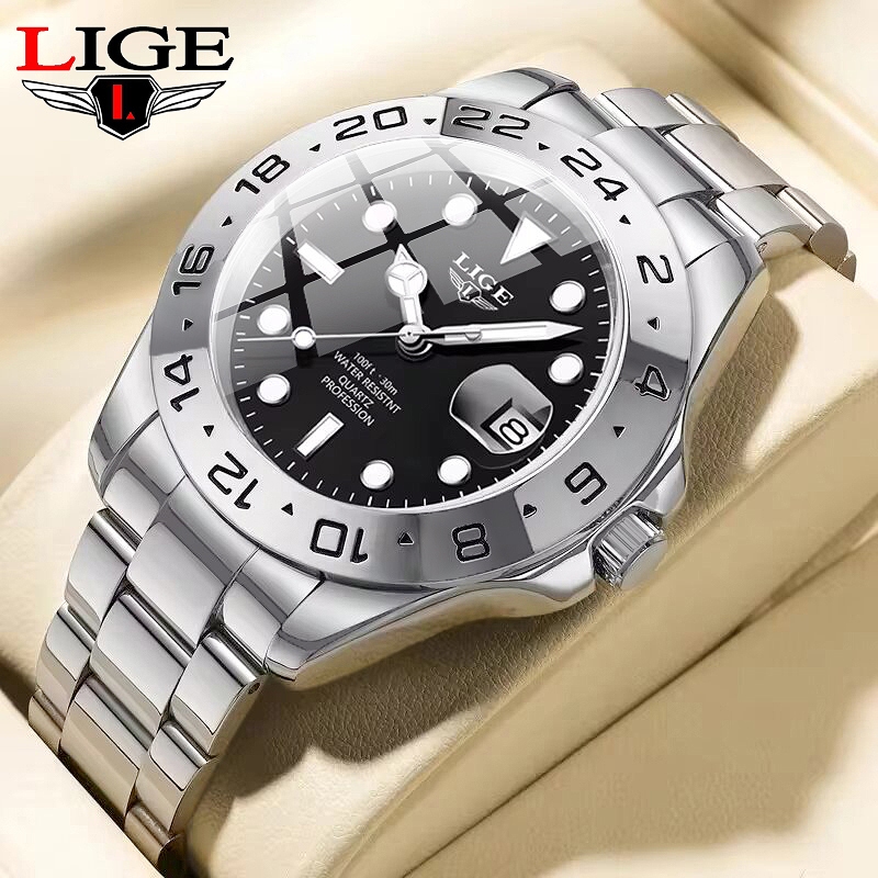 LIGE Jam Tangan Lelaki Watch Original Men Brand Sports Quartz Watches ...