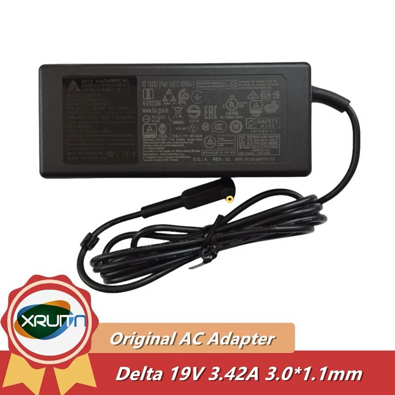 Original Delta ADP-65DE B 65W 19V 3.42A AC Adapter for Acer Swift 5 SF514-55T/i7-1165G7 Aspire ...