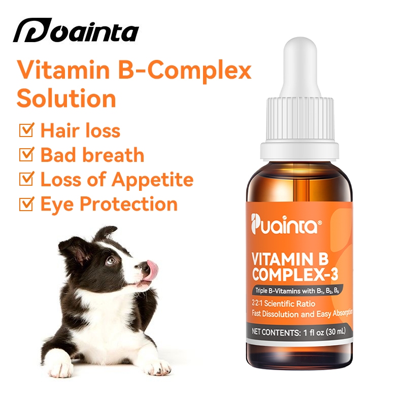 Puainta Liquid Compound Vitamin B Supplement for Cat Dog Vitamin B1, B2 ...