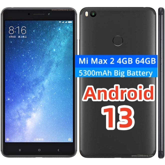 ( 100% Original Android13.0 ) Global ROM Mi Max 2 4GB RAM 64GB Mobile ...