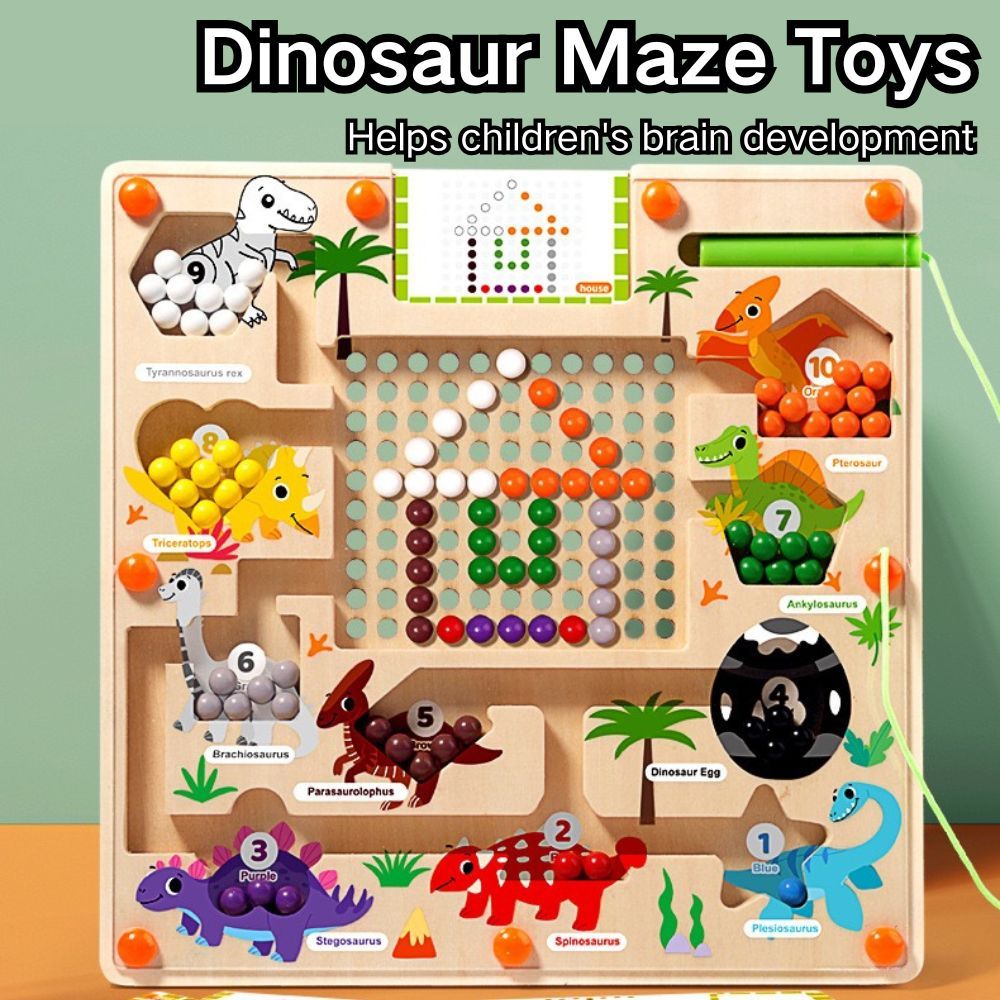Wooden Magnetic Maze Toy - Color&Number Sorting Board for Kid Early ...