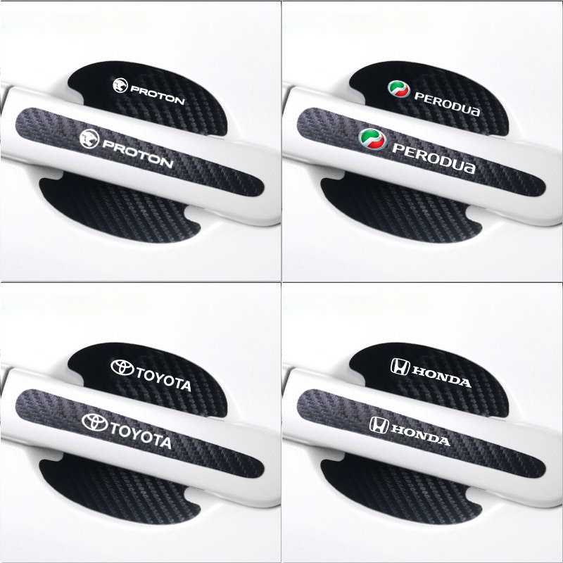 Perodua Proton Toyota Honda 8-piece set of carbon fiber door bowl ...