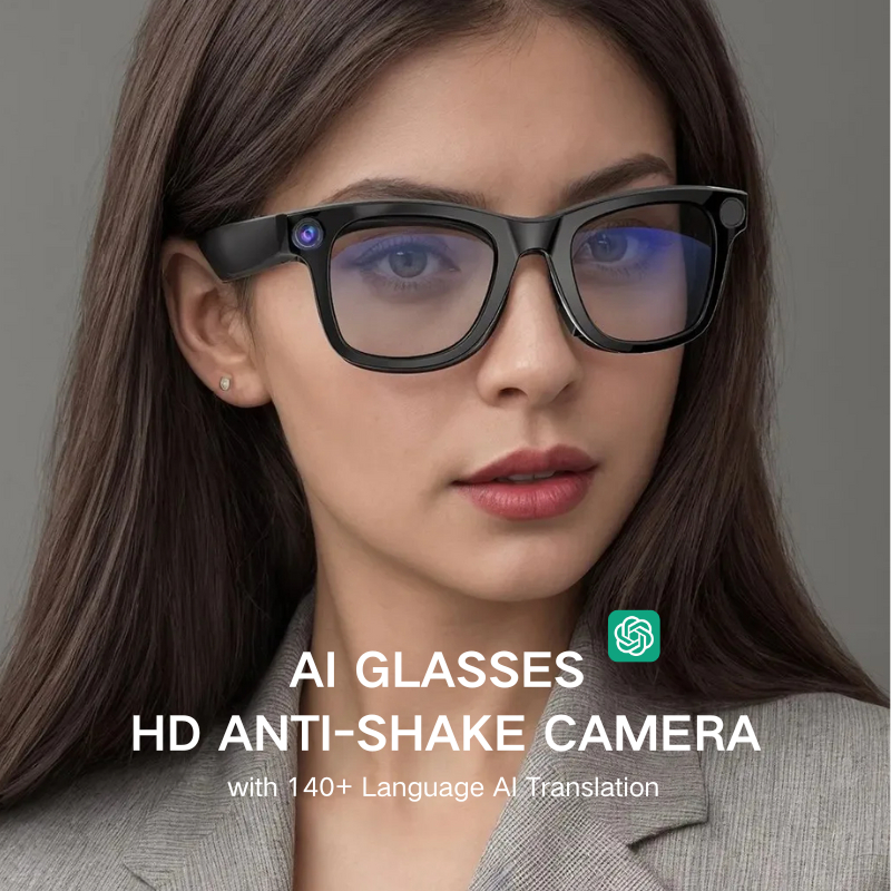 Smart AI Glasses 5MP HD Camera, WiFi/Bluetooth, ChatGPT & DeepSeek AI ...