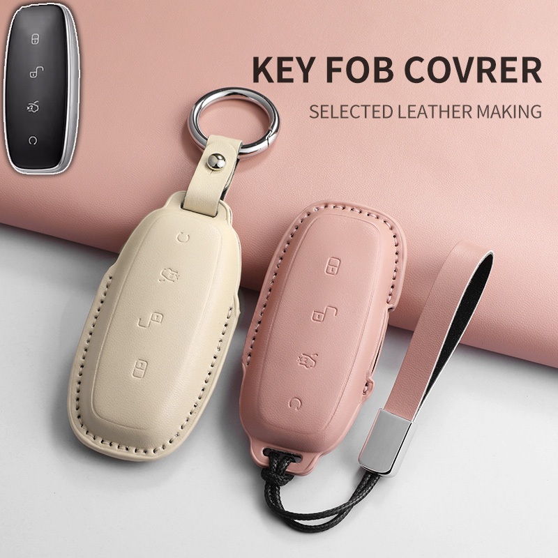 DENZA D9 EV 2024-2025 Car Key Cover Key Fob BYD DENZA EV leather key ...