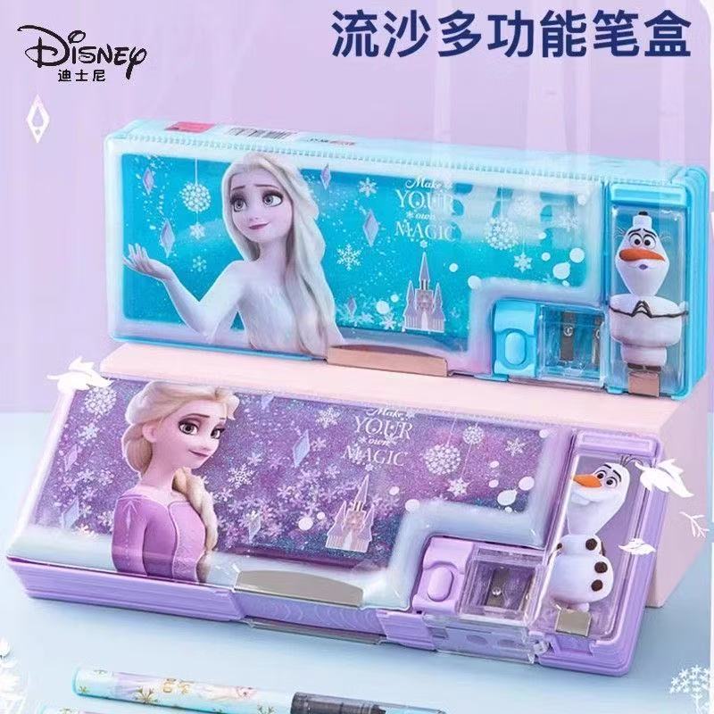Disney Ice Snow Elsa Glitter Pencil Case Elementary School Kindergarten ...