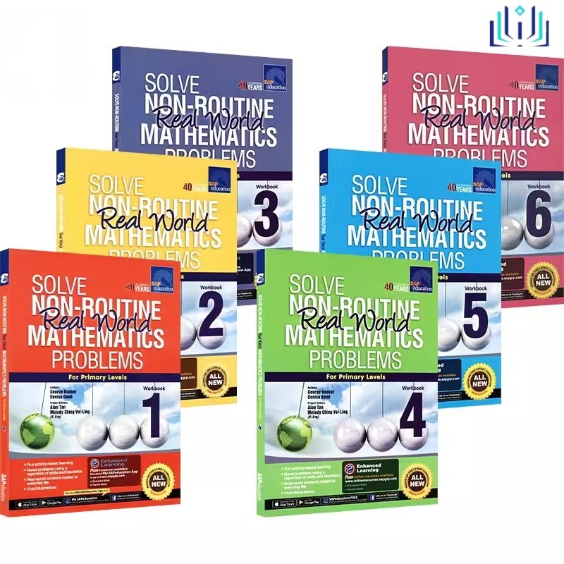 English “SAP Learning Solve Non Routine Real World Mathematics Problems Workbook Level 1/2/3/4/5 ...