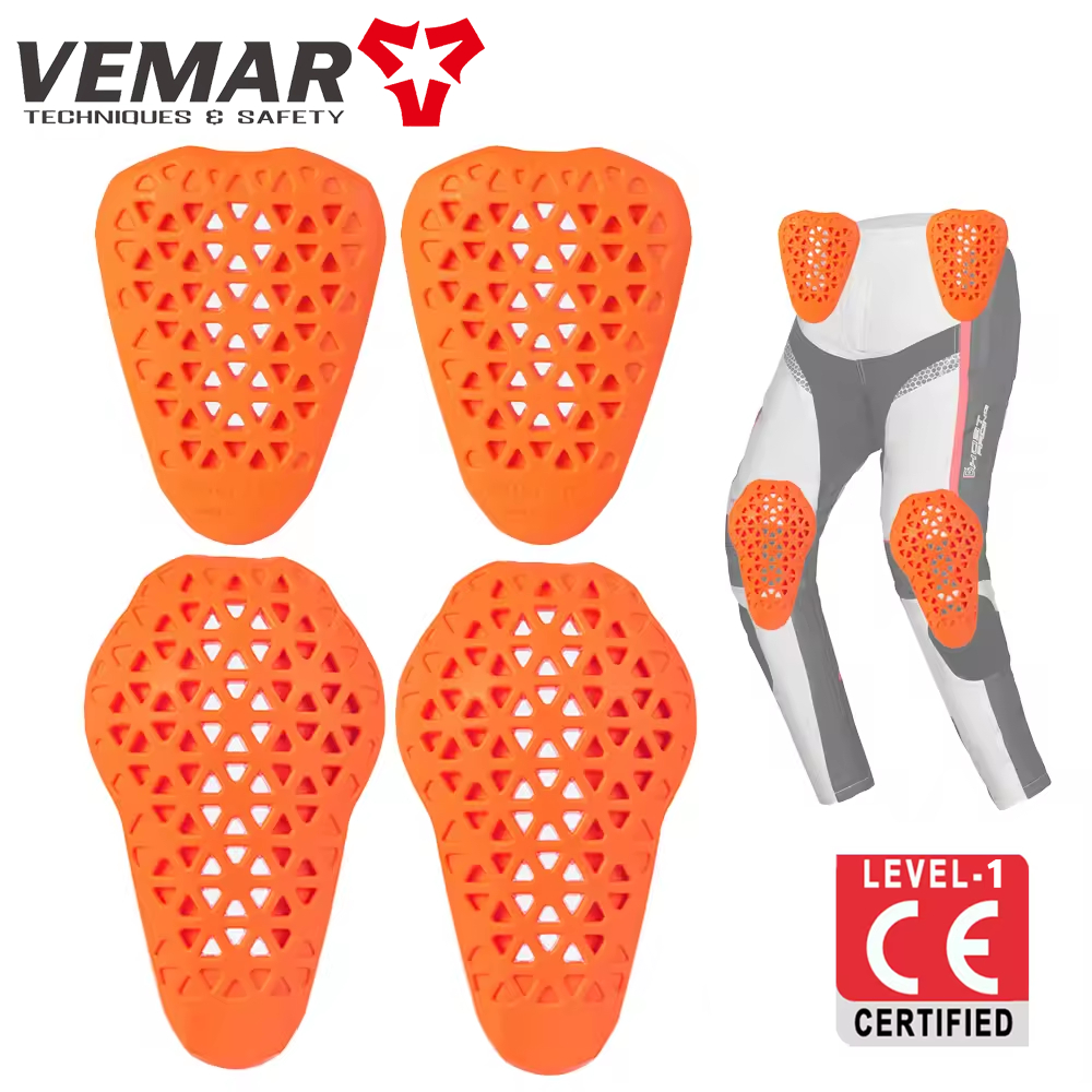 High Elasticity Motorcycle Pants Insert Kneepads CE Certified Knees Hip ...