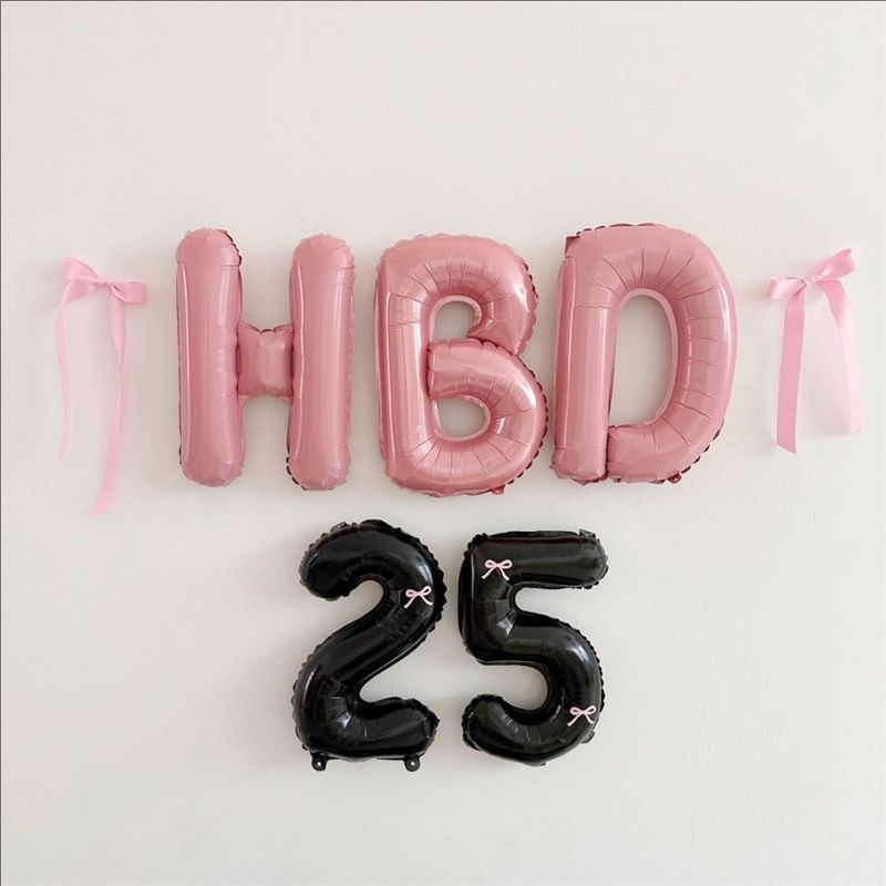 Black Golden HBD Balloon 16inch Age Balloons Birthday Party Hello 30 ...