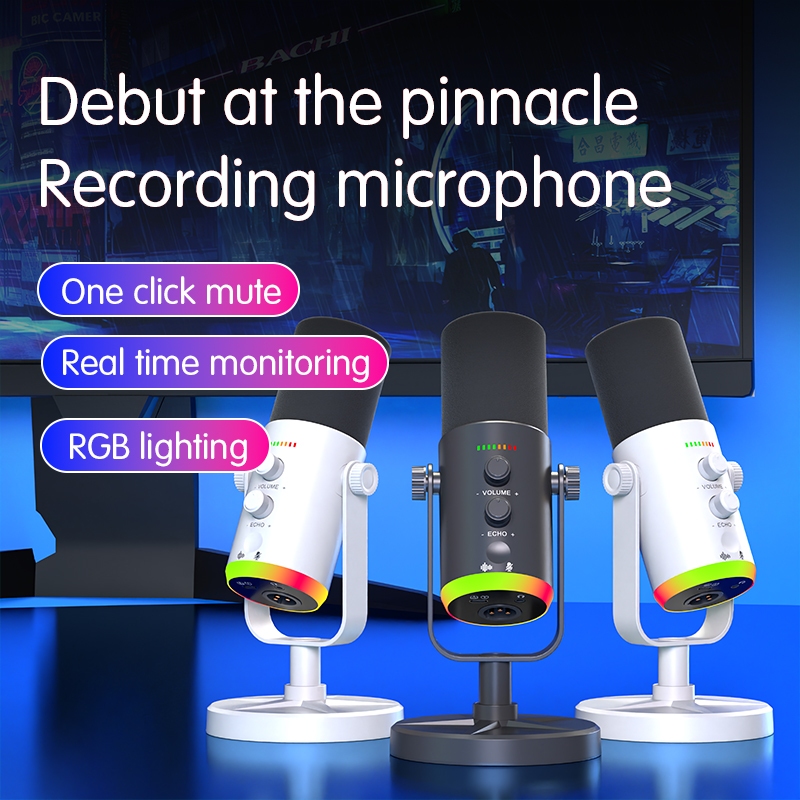VeGue Professional USB Microphone with Noise Cancellation, One-Click ...