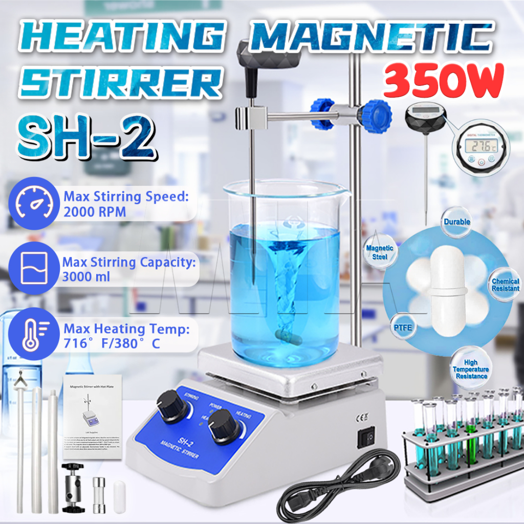 Magnetic Stirrer SH-2 350W Heating Digital Display Thermostatic Stirrer ...