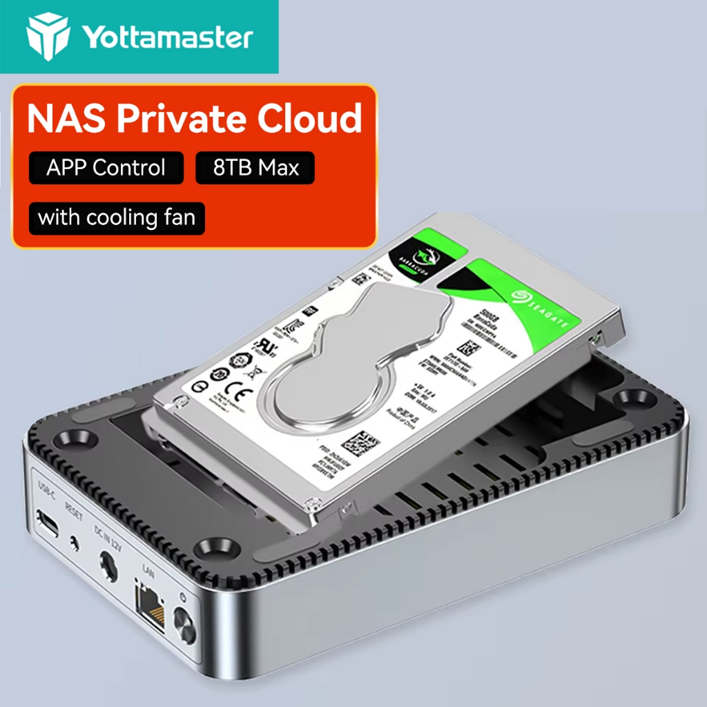 Yottamaster 20TB 3.5" HDD Enclosure NAS Network Storage Household ...