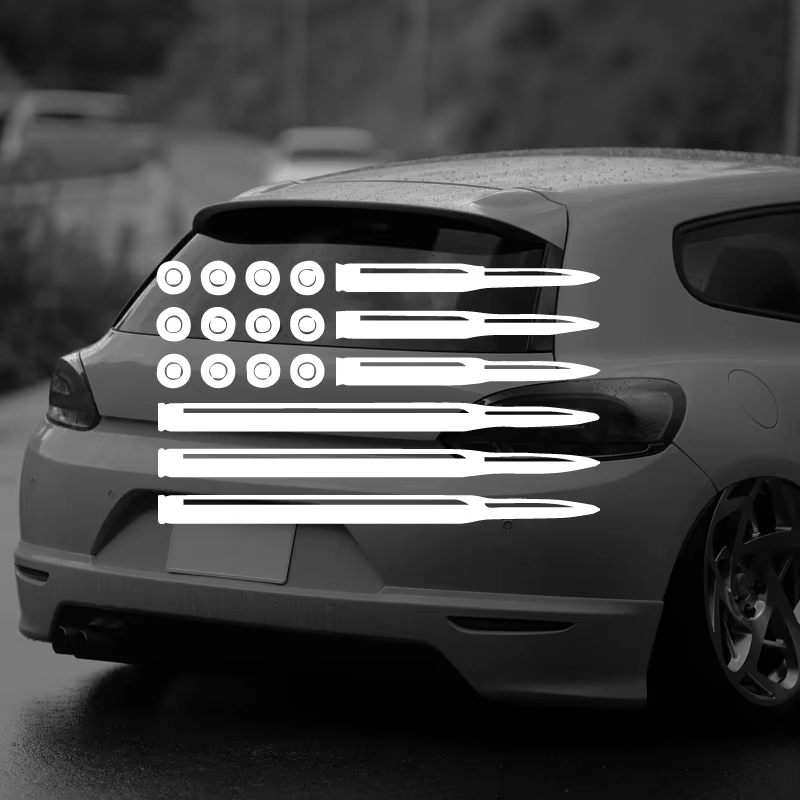 Bullet American Flag Bumper Decal Usa Pro Gun Rights Infidel Car ...