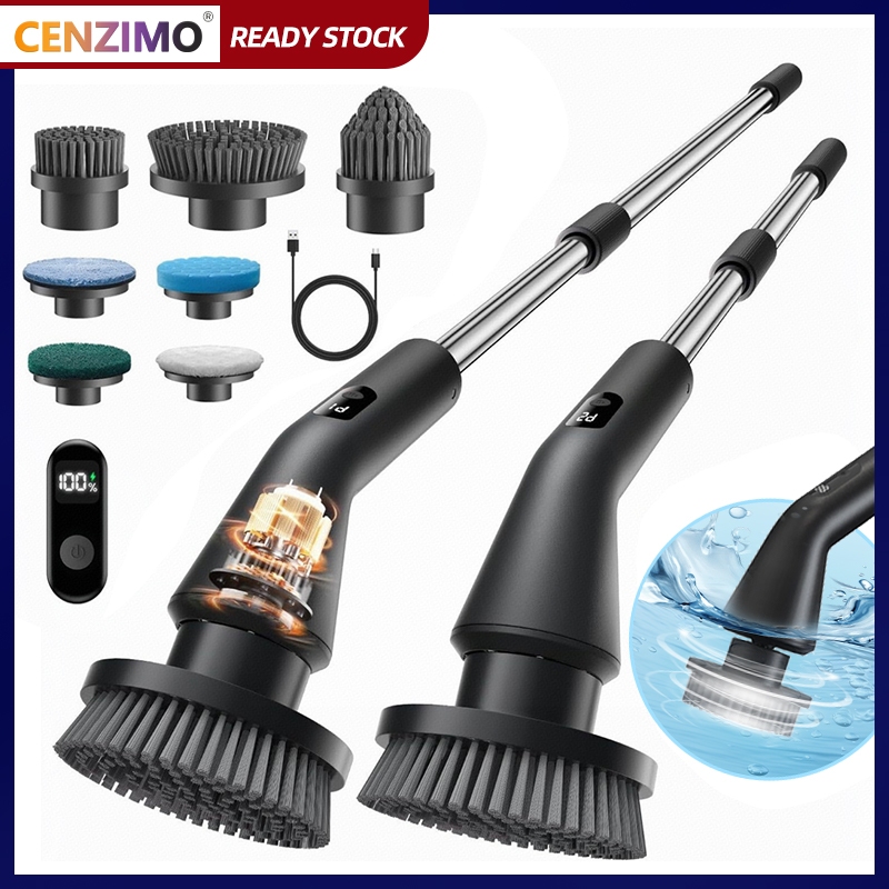 Full Waterproof Electric Cleaning Brush Handheld Electric Spin Scrubber ...