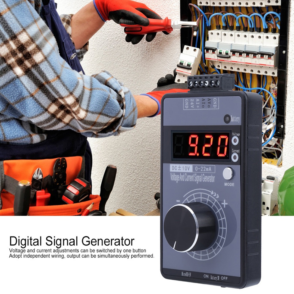 Fun~ Hand‑Held 0‑10V 0‑22mA Digital Voltage Current Signal Generator ...